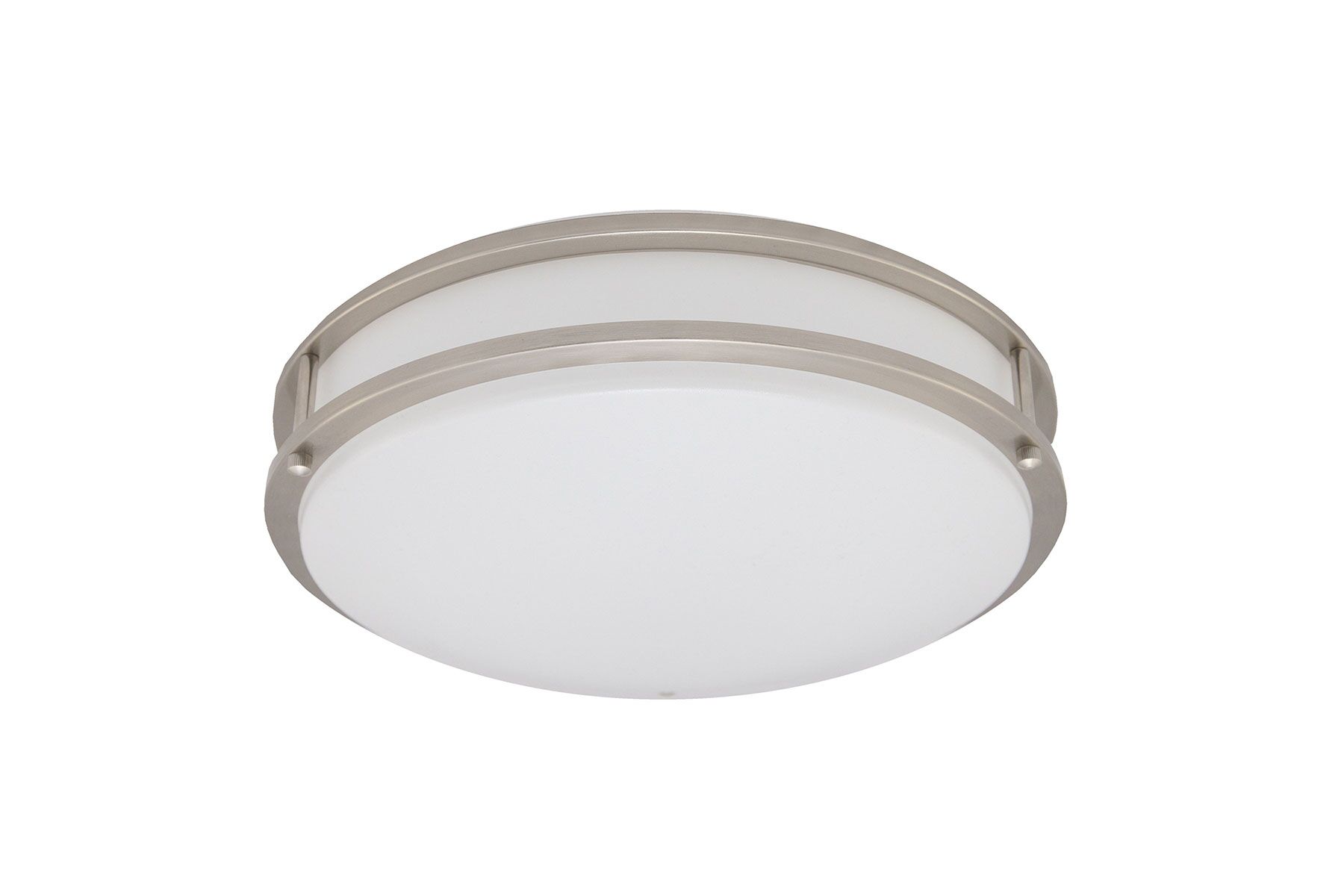 CM316SD-2515CD-BN - 16 Inch. Round Integrated LED Frosted White Glass Shade with Brushed Nickel ...