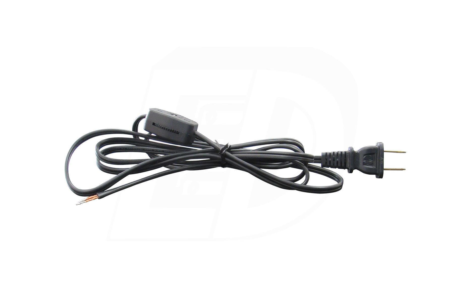 PCBL8SPT1SW36 - 18/2 Gauge, NEMA 1-15P - 8 ft. SPT-1 AC Power Cord - 10 Amps, 300 Volts, 1250 ...