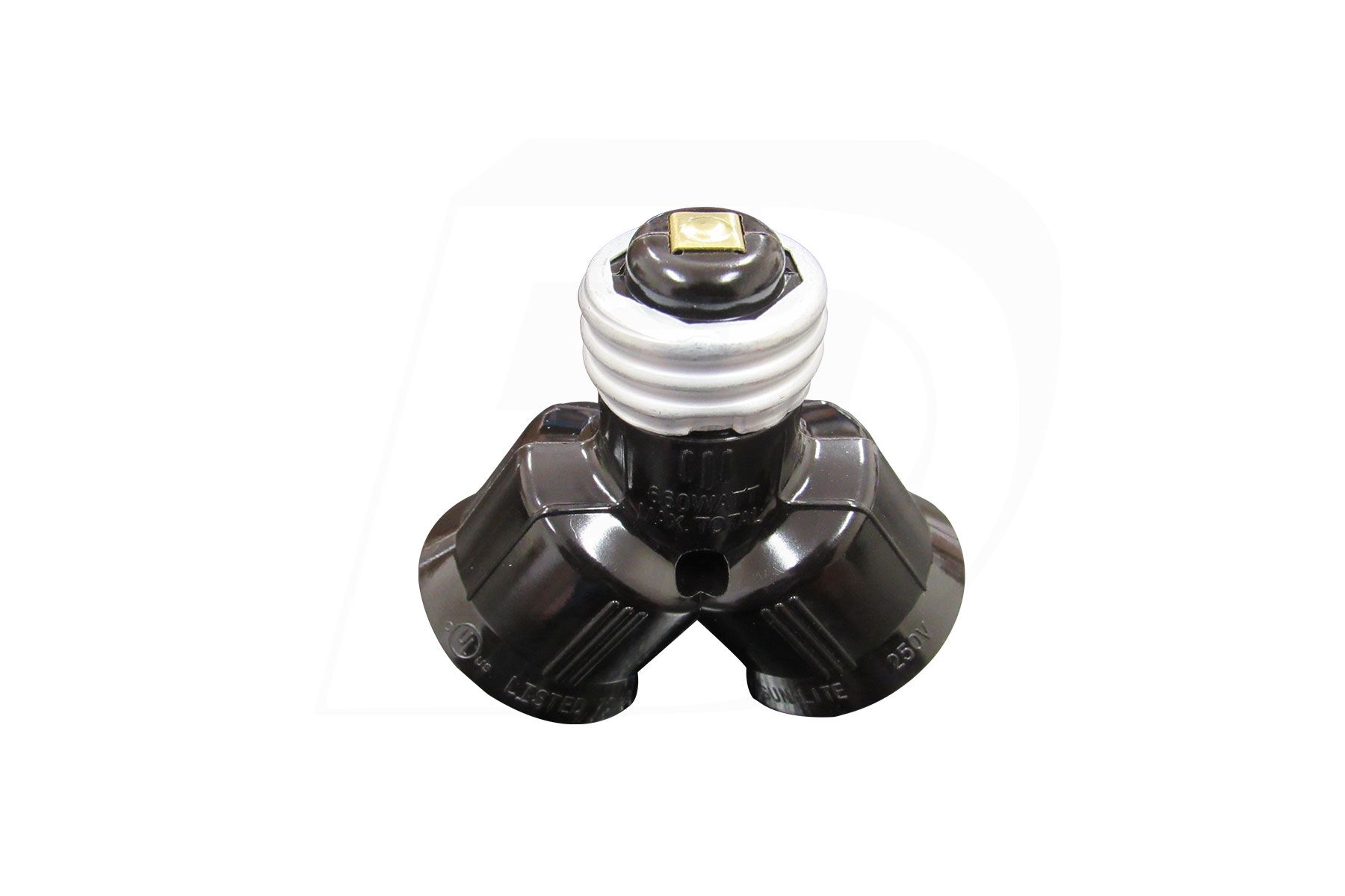 IS286-BR - E26 to Double E26 Light Socket Adapter 660 Watts, 250 ...