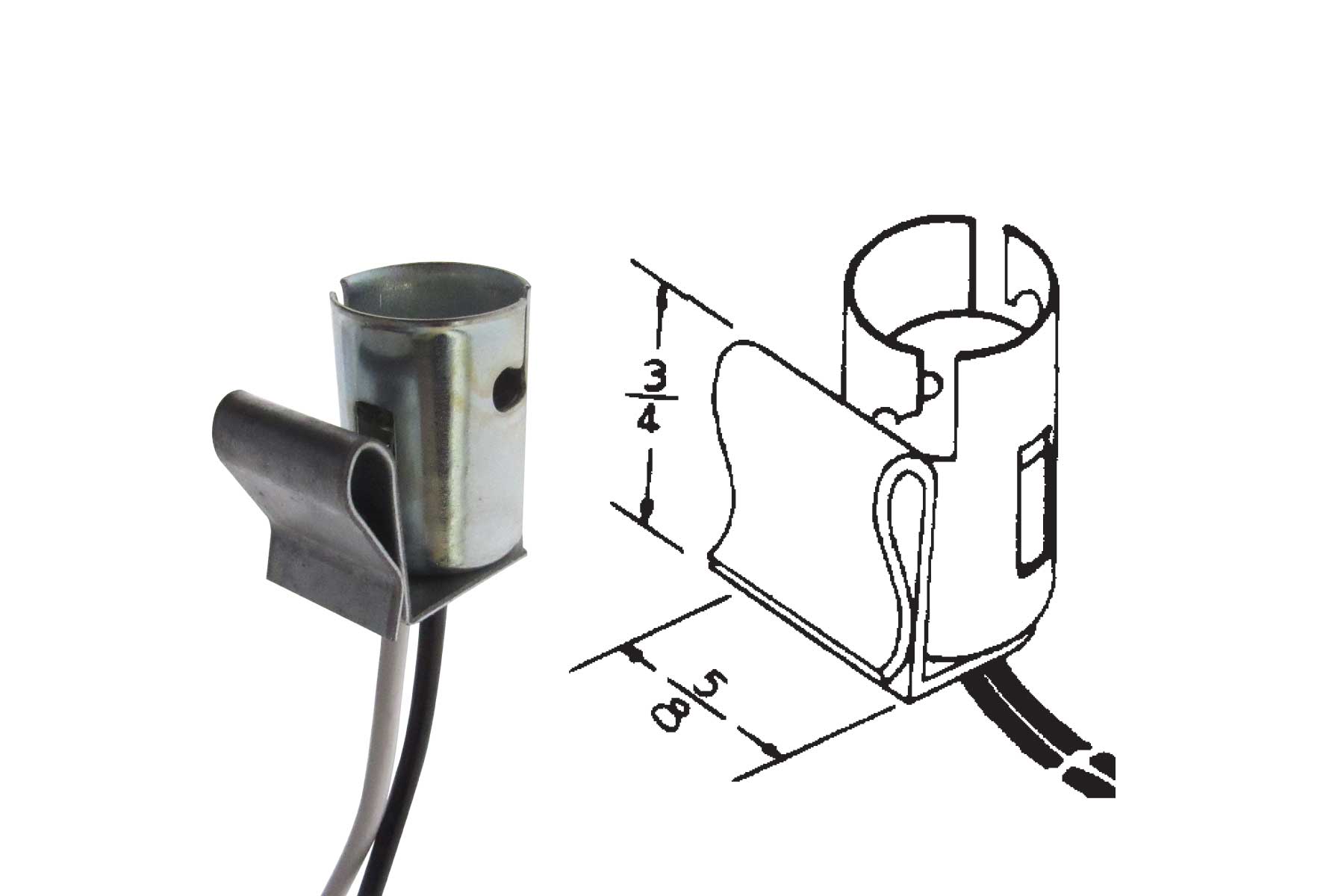 12-200 Series - Double Contact Miniature Candelabra Bayonet Base Socket ...