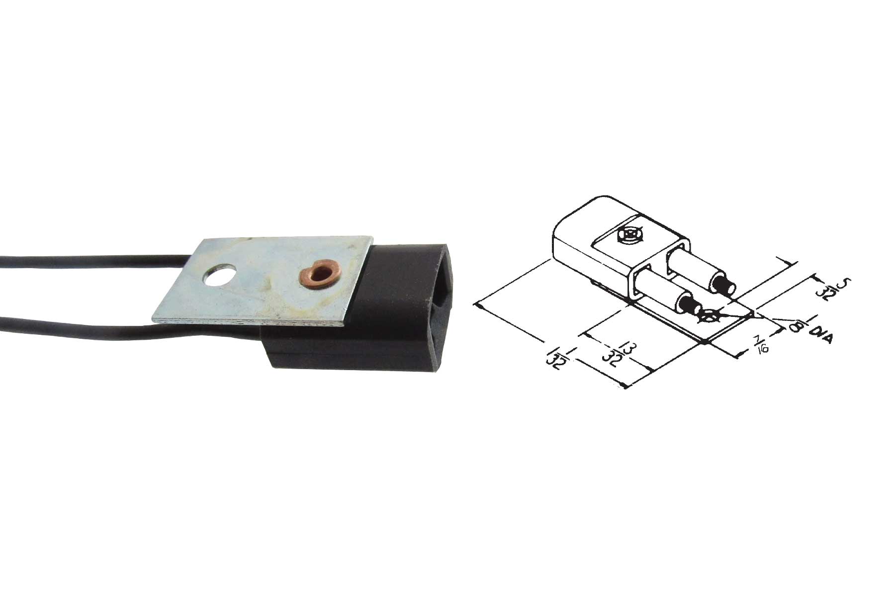 23-200 Series - Miniature T3 1/4 Wedge Base Socket - 28V - Insulated ...