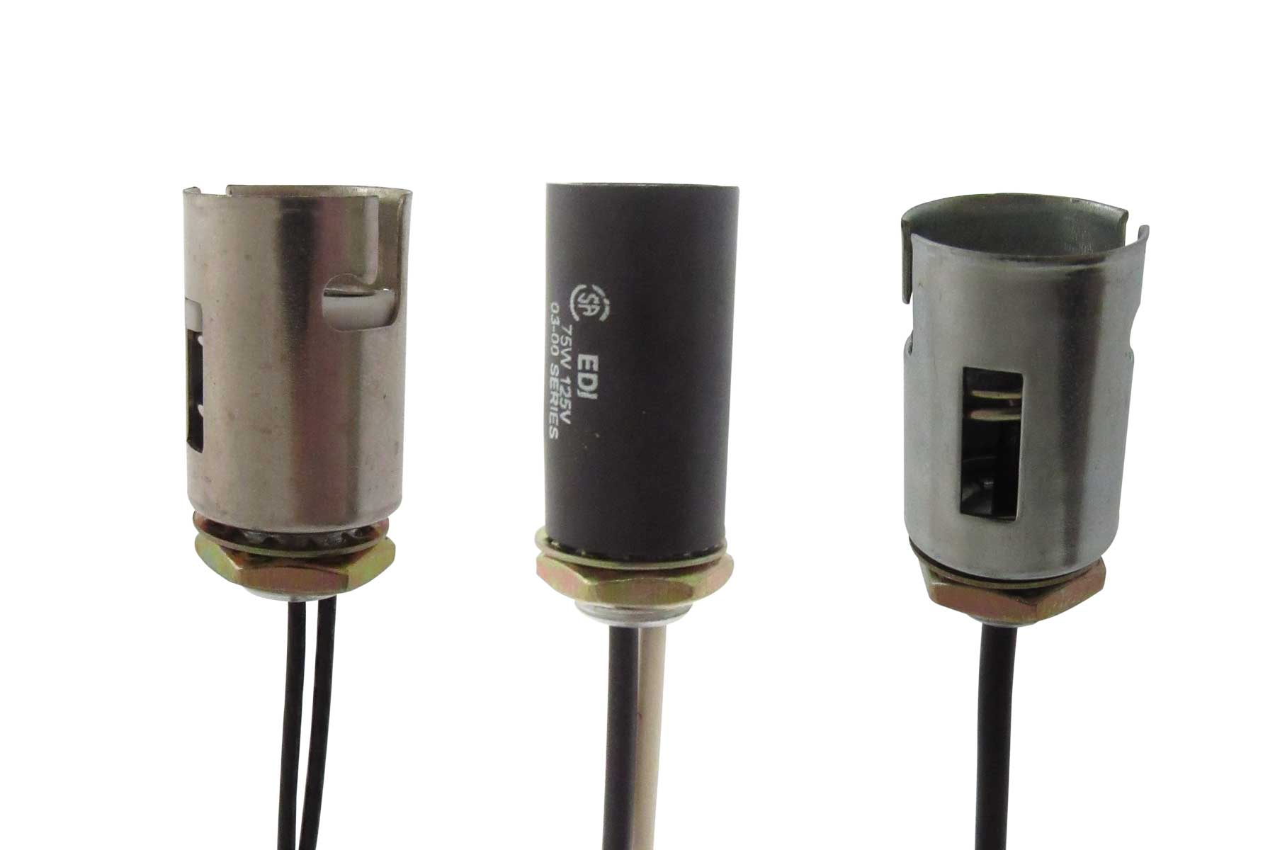 Miniature Candelabra Bayonet Base Threaded Bushing Socket - 125V - 1/4 ...