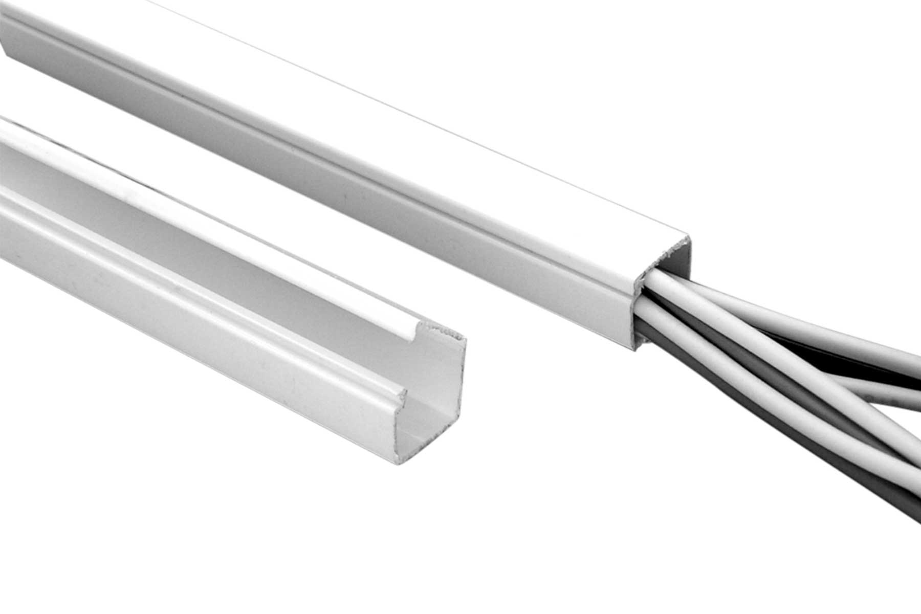 Type TF - One Piece Solid Wire Duct with Hinged Cover - 2 Meters Length ...