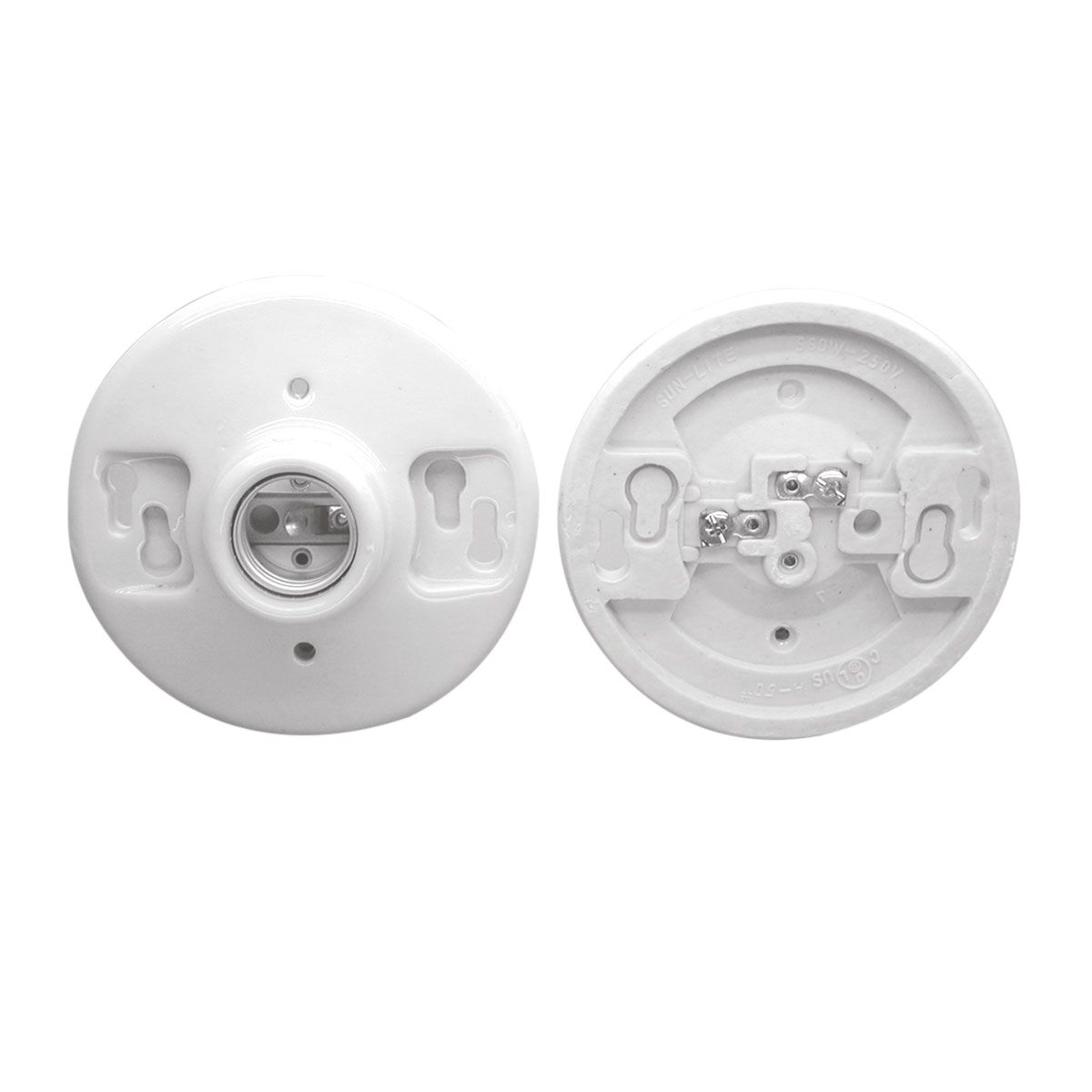 IS264 - Ceiling Medium Base Porcelain Keyless Incandescent Light Socket ...