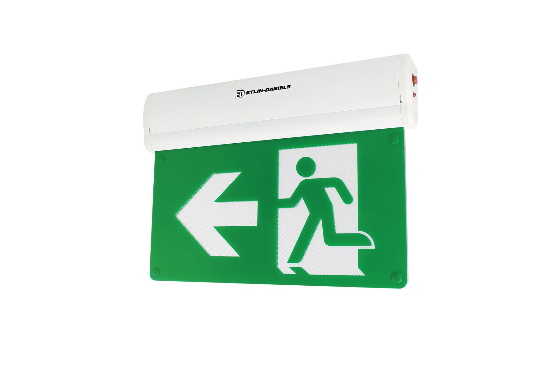 EE300WH-U24D-GU - LED Running Man Exit Sign Edge Lit , Aluminum Body ...